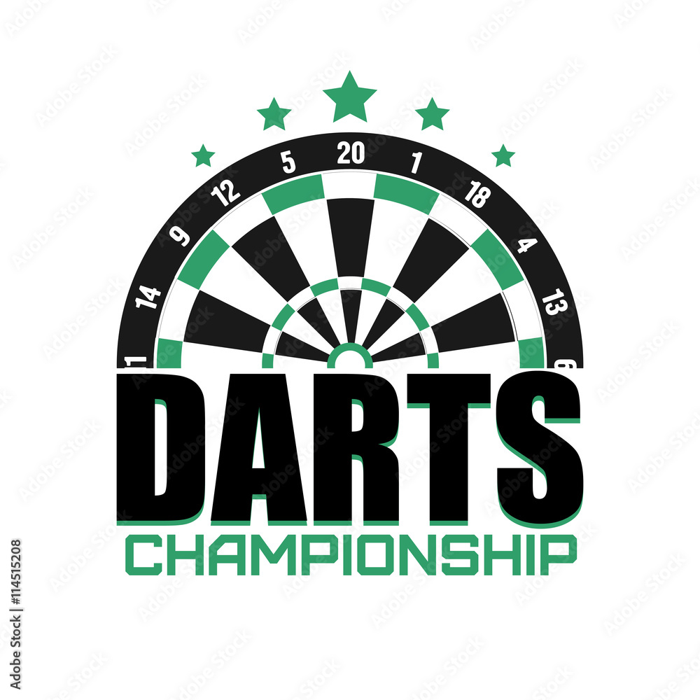 Darts label. Badge Logo. Darts sporting symbols. Stock Vector | Adobe Stock