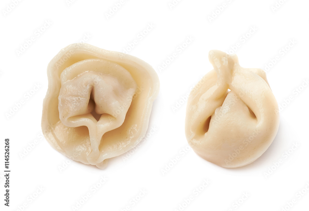 Single cooked dumpling isolated Stock Photo | Adobe Stock