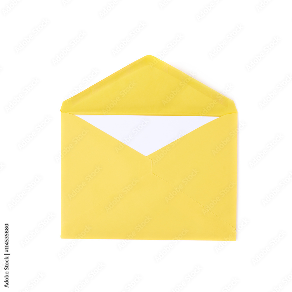 Yellow letter envelope isolated Stock Photo | Adobe Stock