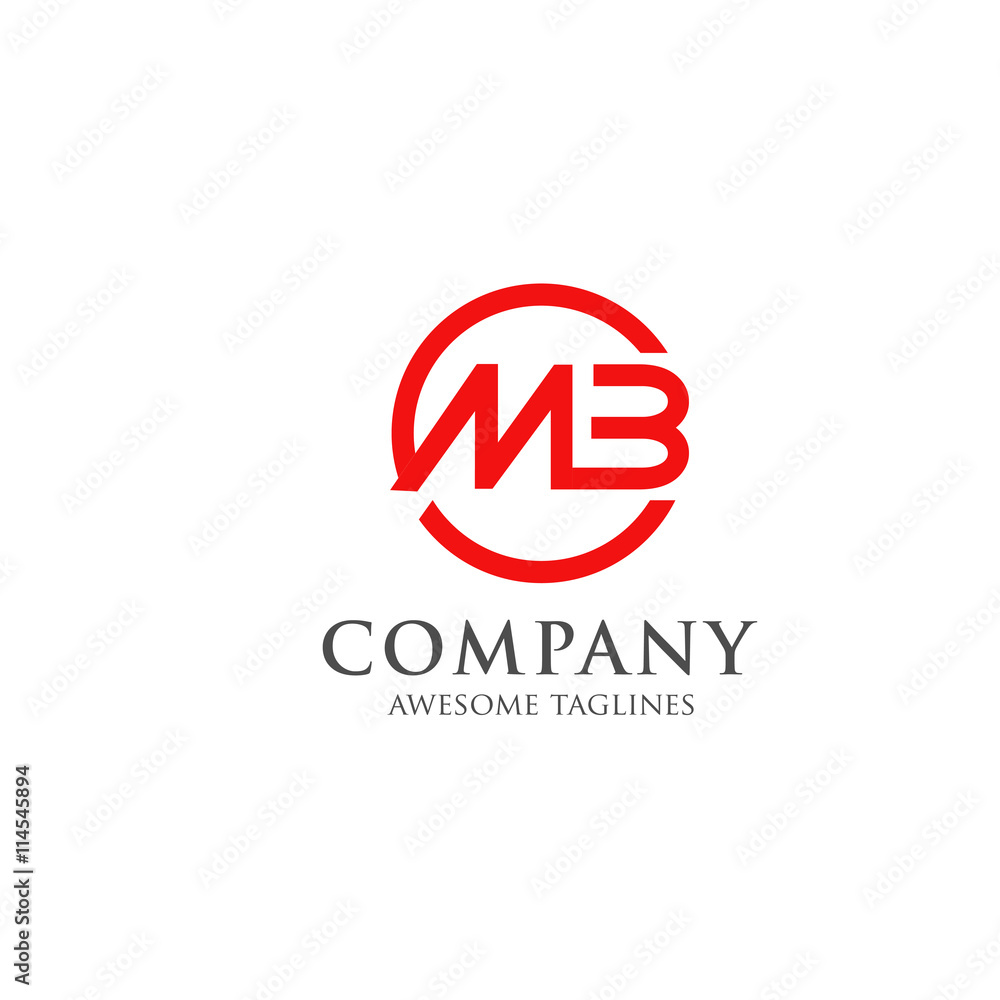 letter MB circle logo vector Stock Vector | Adobe Stock