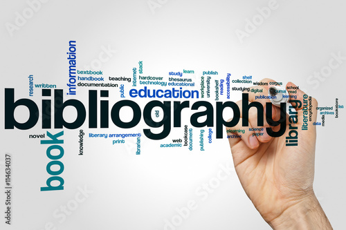 Bibliography word cloud Stock Photo | Adobe Stock