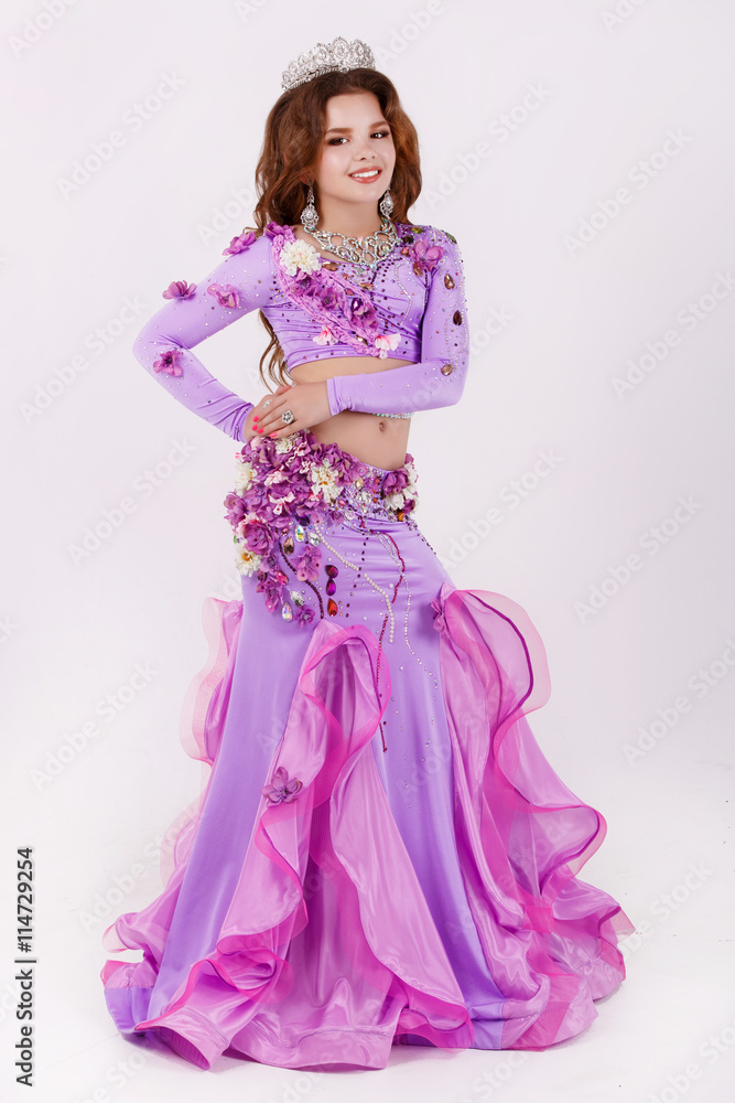 Little girl beauty contest winner, bellydancer Stock Photo | Adobe Stock