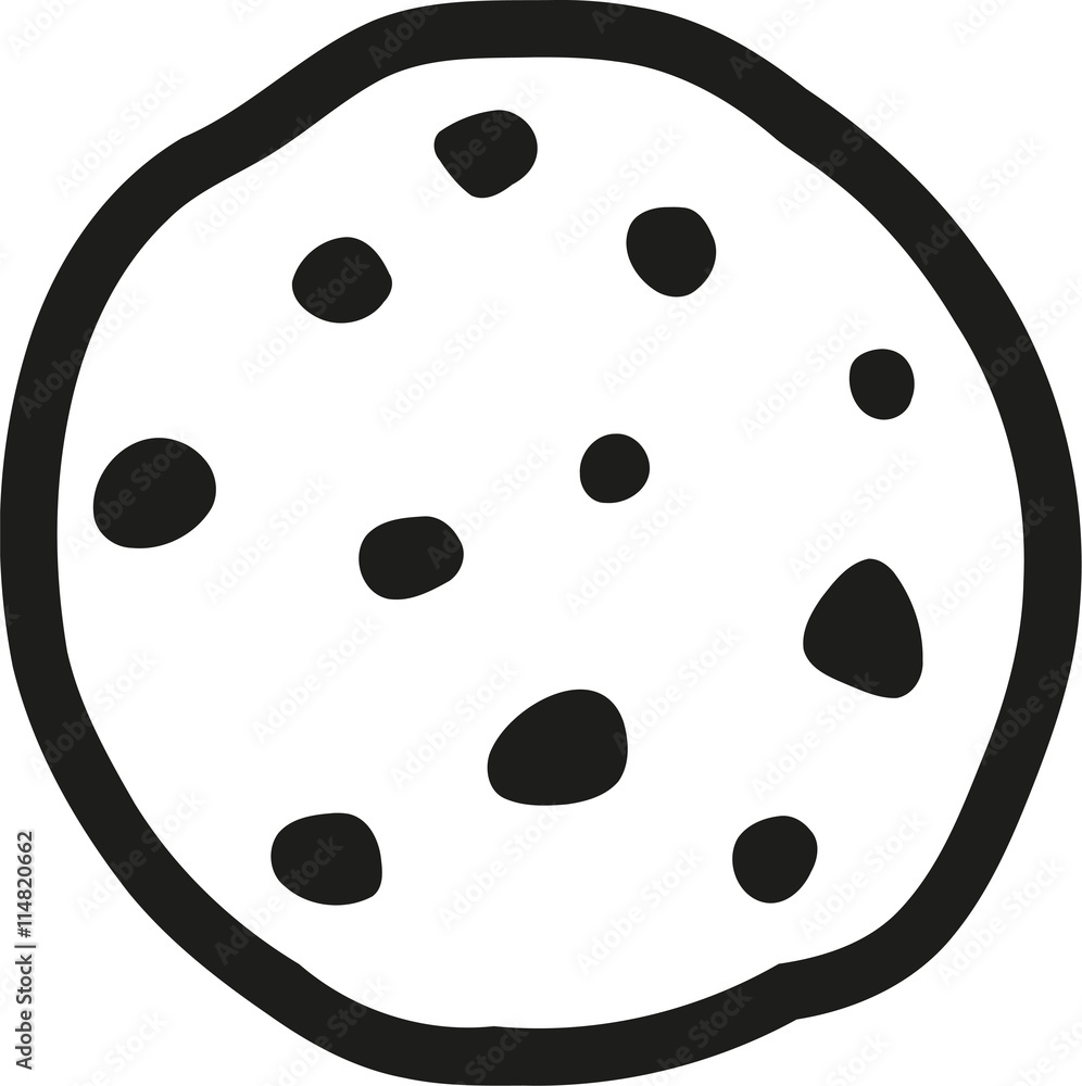 Chocolate Chip Cookie Outline