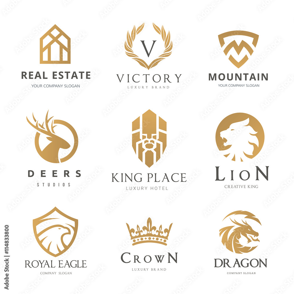 Logo Collection. Set of brand identity. hotel logo,animal logo set ...
