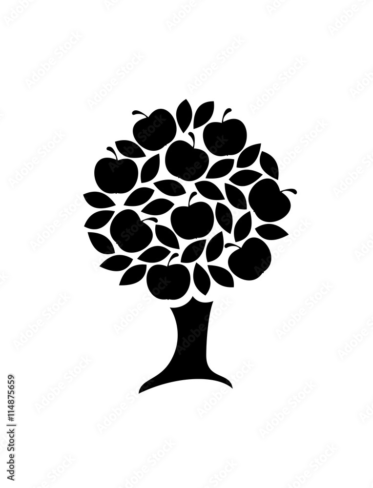 Apple tree icon. Stock Vector | Adobe Stock