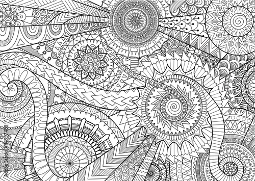 Complex mandalas design for adult coloring book - Buy this stock vector ...