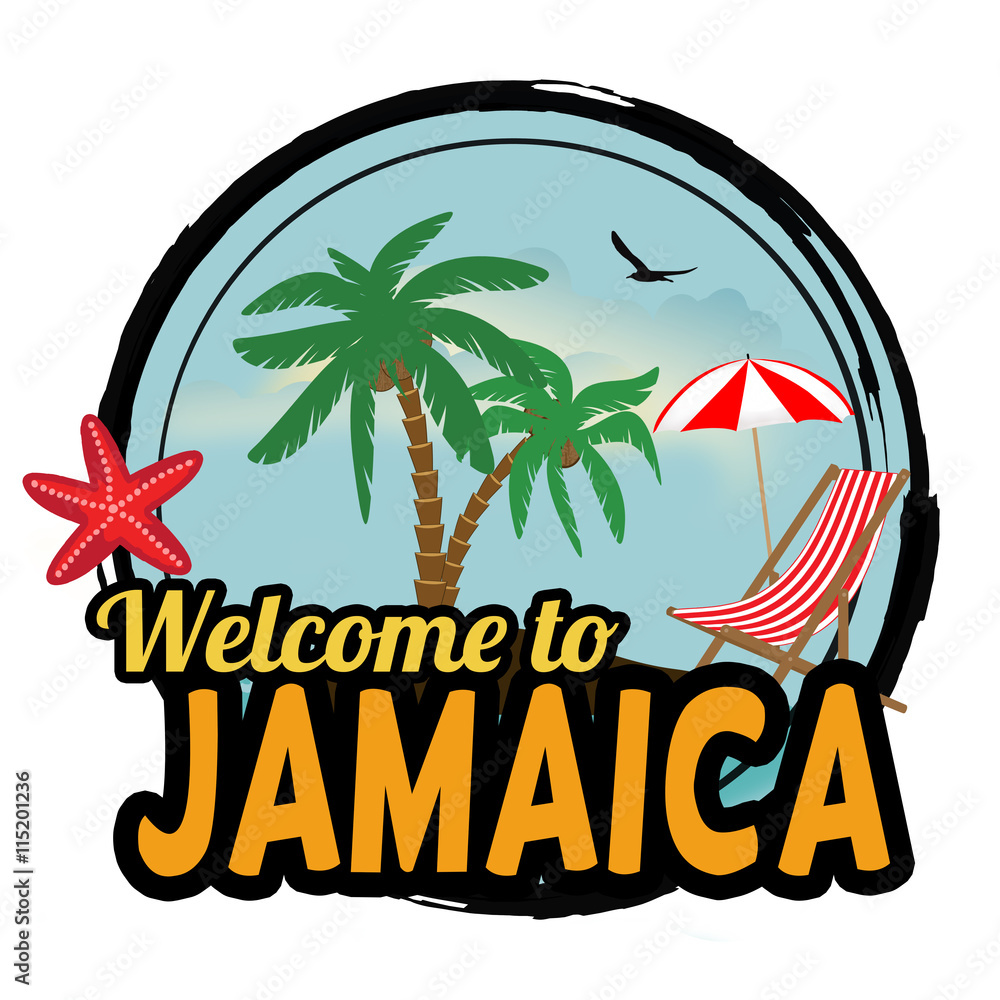 Welcome to Jamaica sign Stock Vector | Adobe Stock