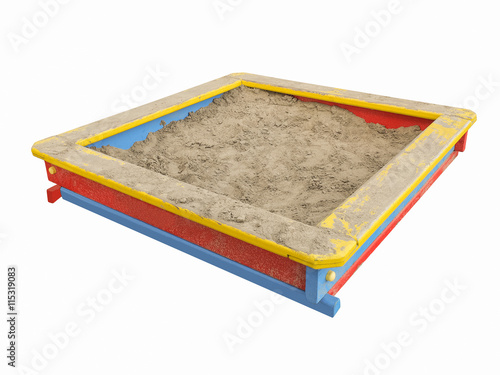 Sandbox isolated on a white background Stock Photo | Adobe Stock