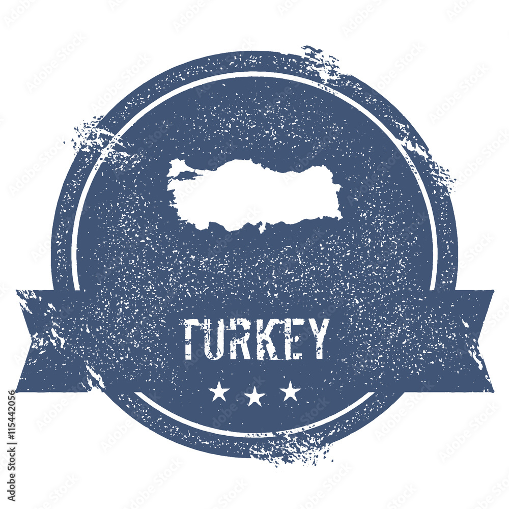 Turkey mark. Travel rubber stamp with the name and map of Turkey ...