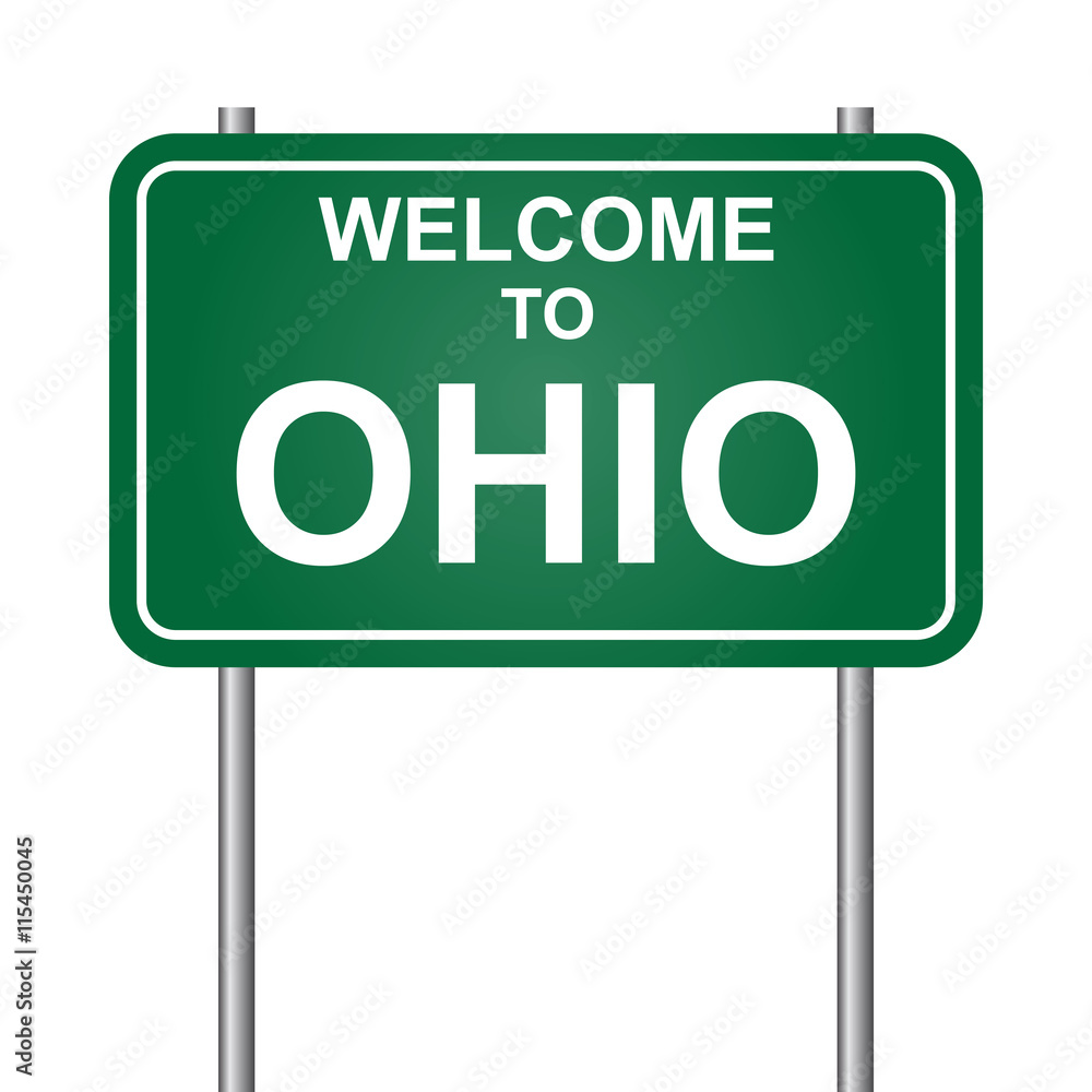 Welcome to State of Ohio, green signal vector Stock Vector | Adobe Stock