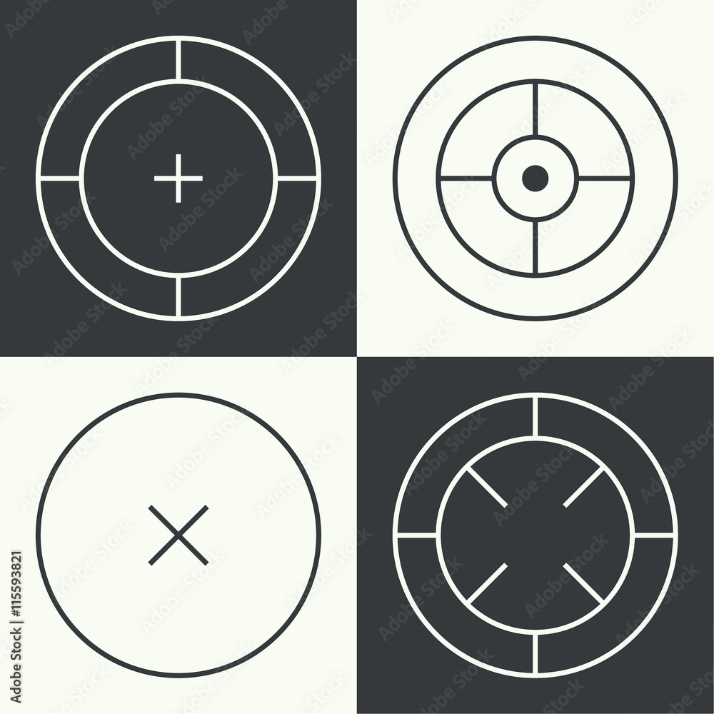 different types of crosshair. Stock Vector | Adobe Stock