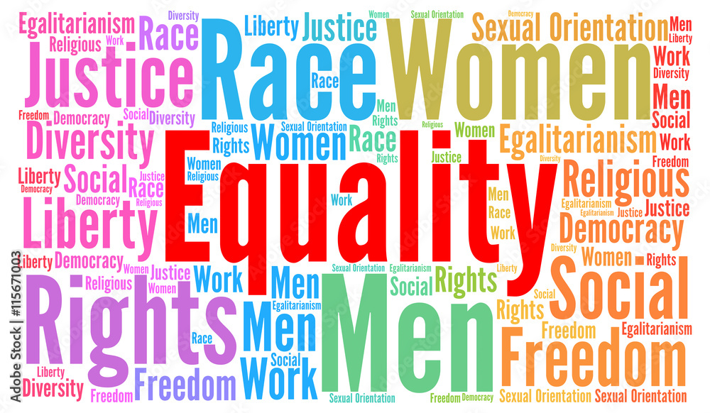 Equality word cloud concept Stock Illustration | Adobe Stock