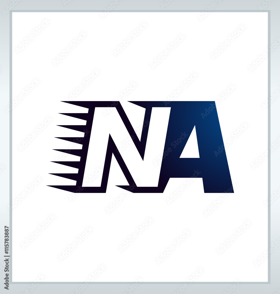 NA Two letter composition for initial, logo or signature Stock Vector ...