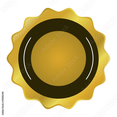 flat design round badge icon vector illustration - Buy this stock ...
