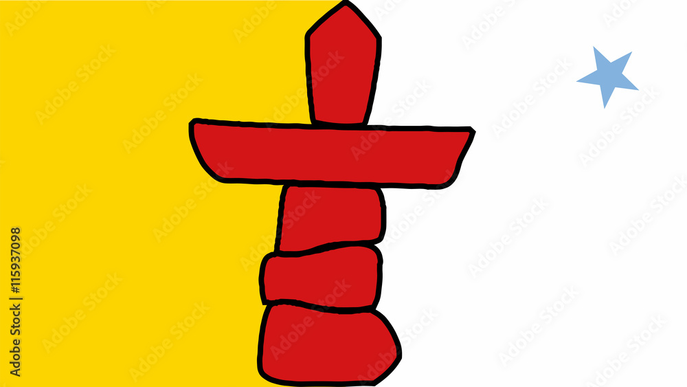 Canadian Inuit Flag Stock Vector | Adobe Stock