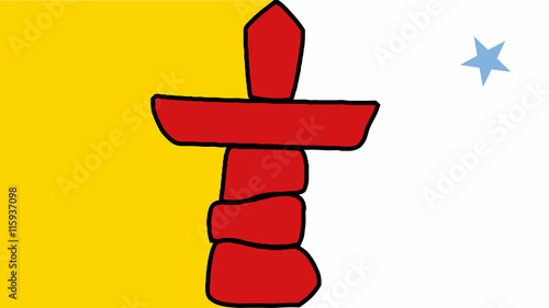 Canadian Inuit Flag Stock Vector | Adobe Stock