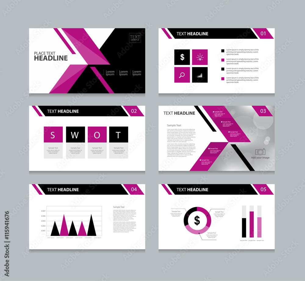 abstract page presentation layout design template with info graphic ...