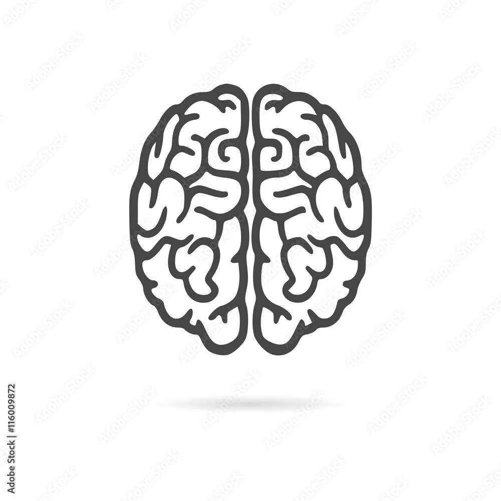 Brain icon, Brain Logo silhouette Stock Vector | Adobe Stock