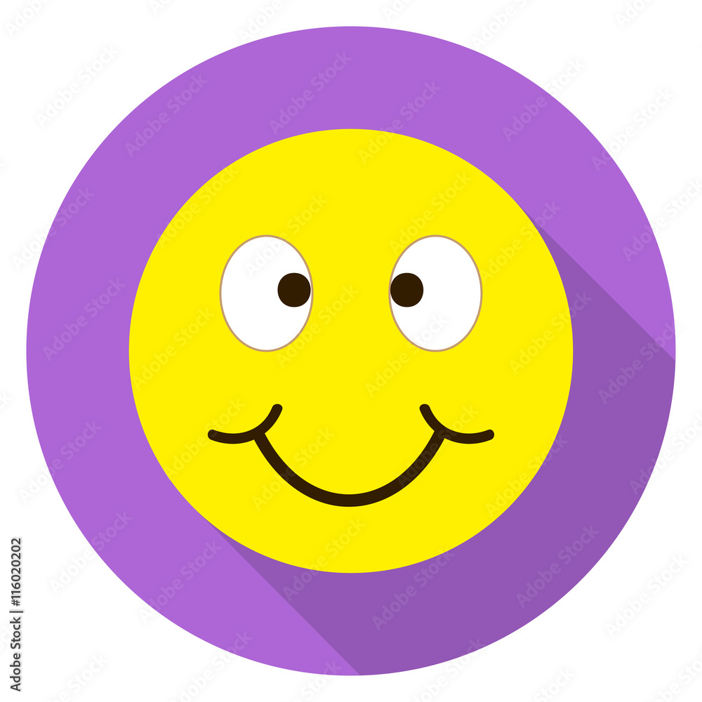Emoticon happy face. Happy emoji. Isolated vector illustration on white ...