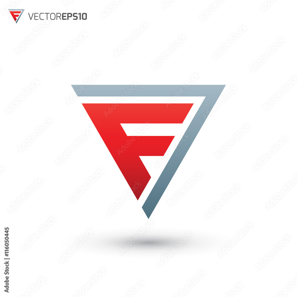 Triangle F Logo Stock Vector | Adobe Stock