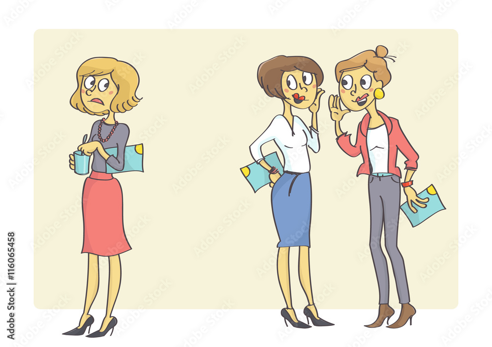 Employees Gossiping Clip Art