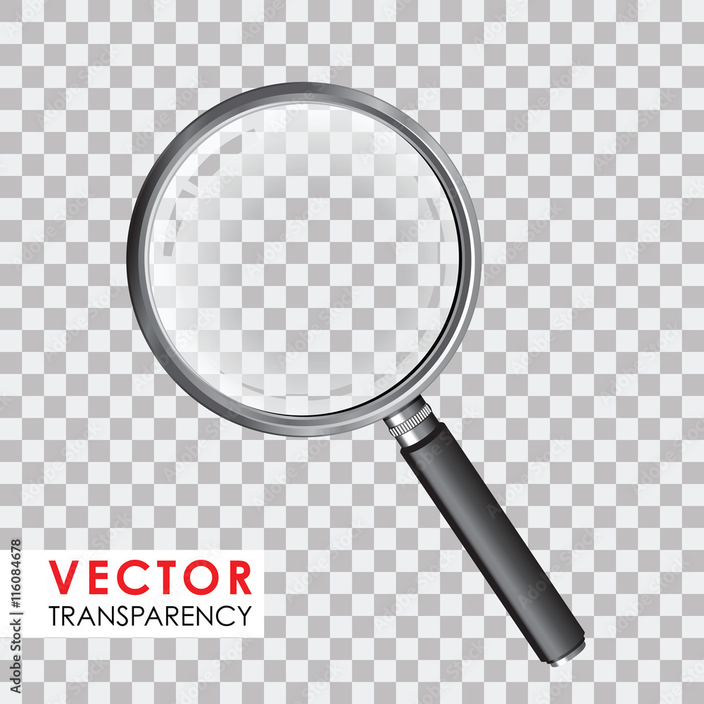 magnifying glass transparency Stock Vector | Adobe Stock
