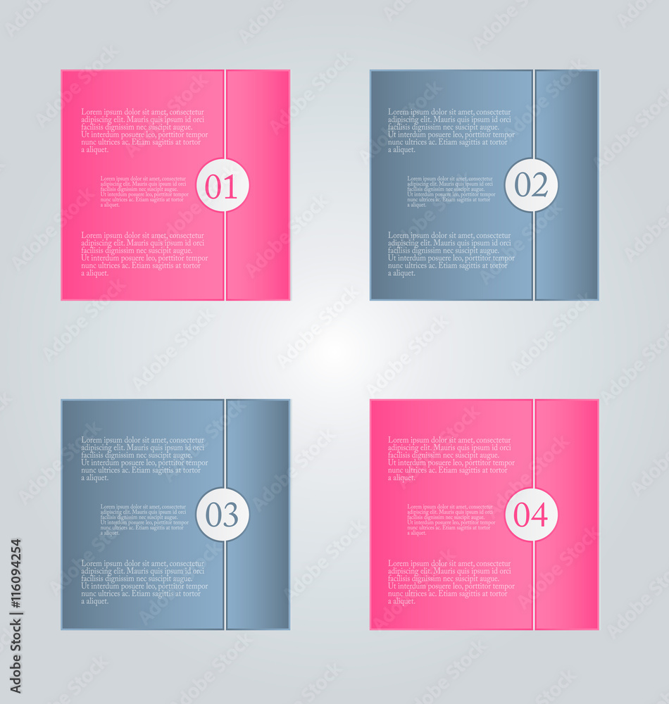 Business infographics tabs template for presentation, education, web ...