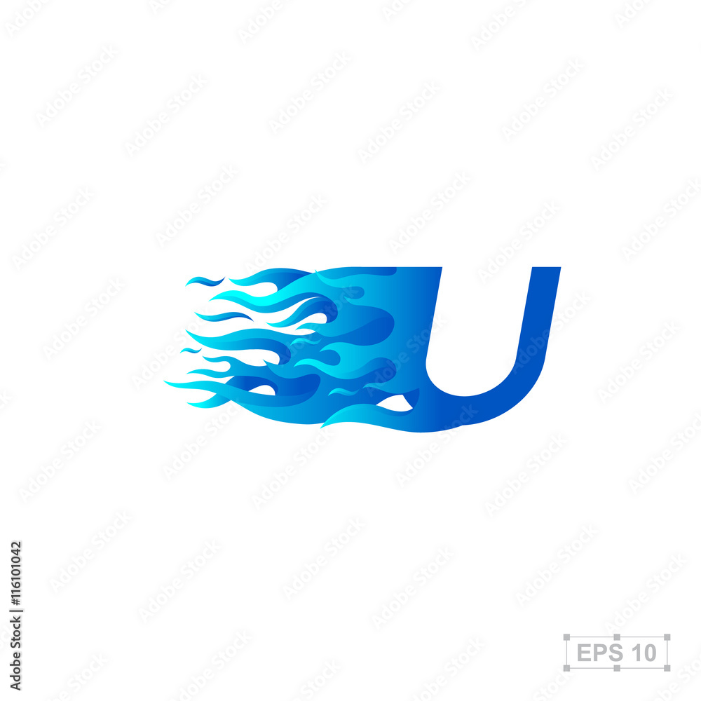 u logo fire
