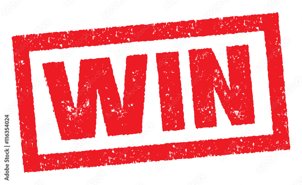 Image vectorielle Stock WIN rubber stamp. Rubber stamp with the word ...