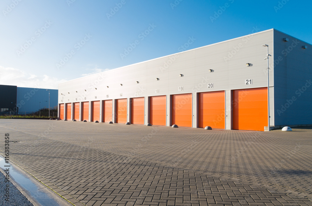 commercial warehouse exterior Stock Photo | Adobe Stock
