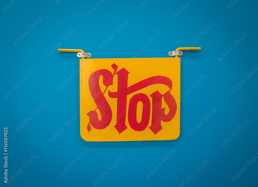 Bright Indian Stop Sign Stock Photo | Adobe Stock