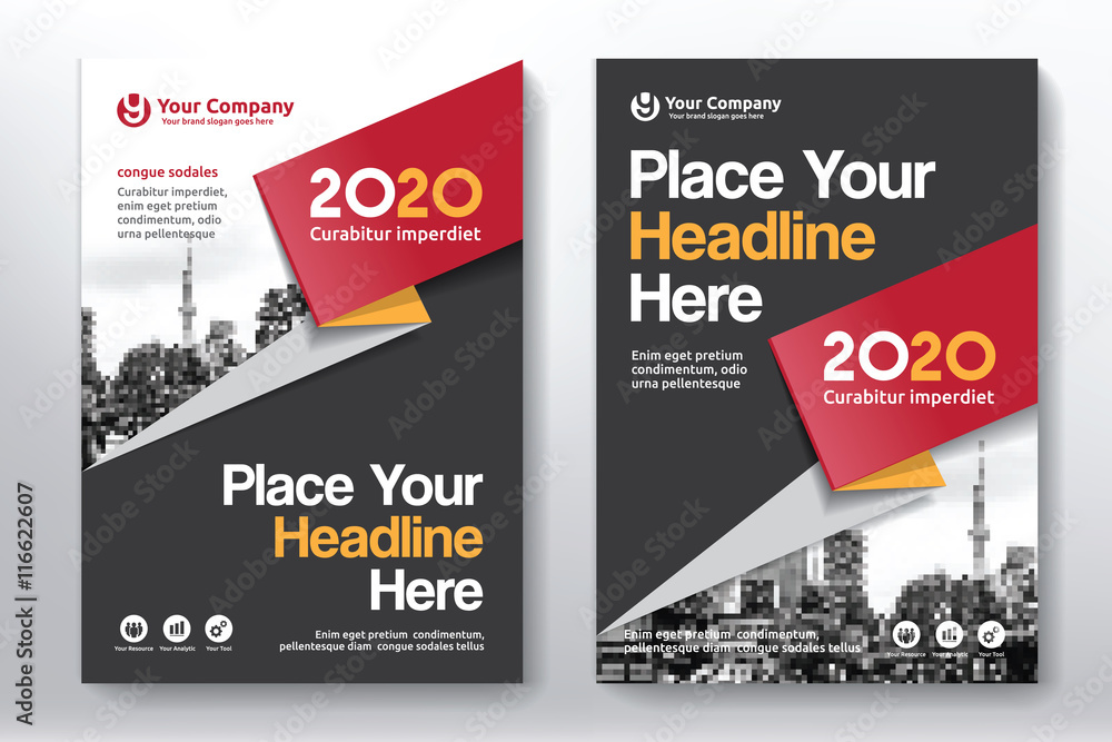 Red Color Scheme with City Background Business Book Cover Design ...