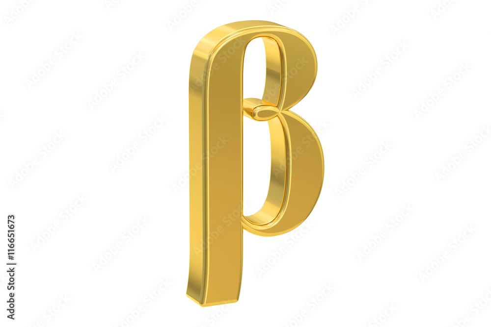 Beta symbol, 3D rendering Stock Illustration | Adobe Stock