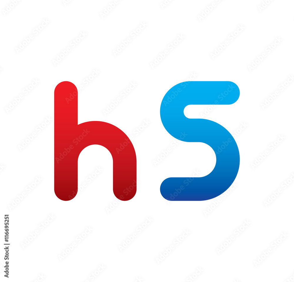 h5 logo initial blue and red Stock Vector | Adobe Stock