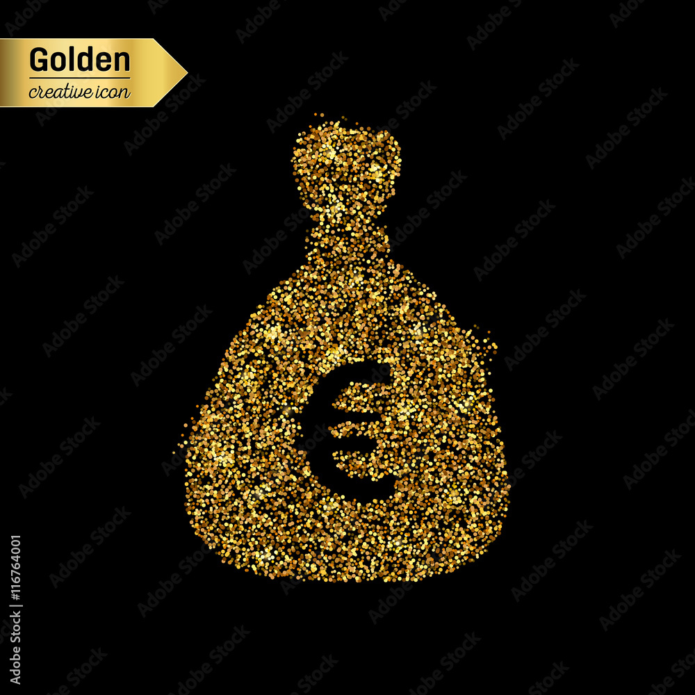 Gold glitter vector icon Stock Vector | Adobe Stock