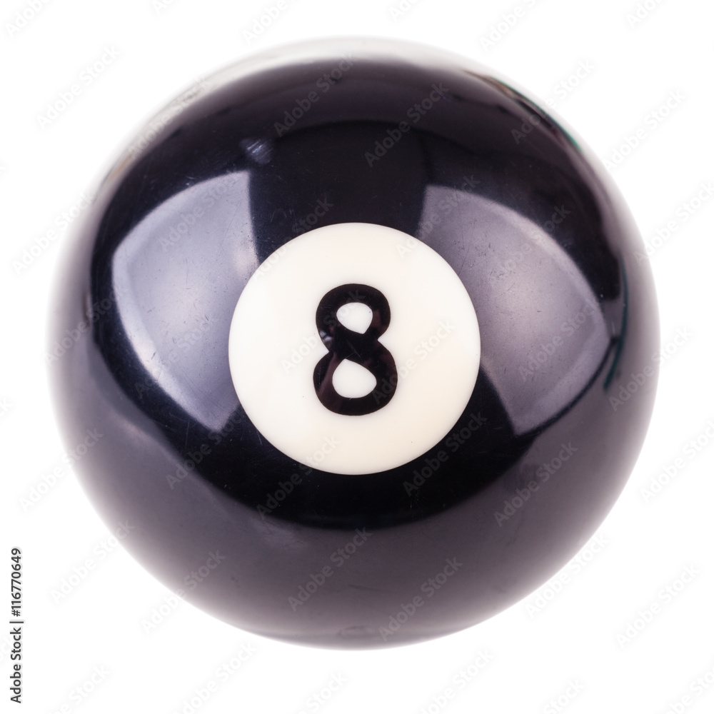 Pool ball eight Stock Photo | Adobe Stock
