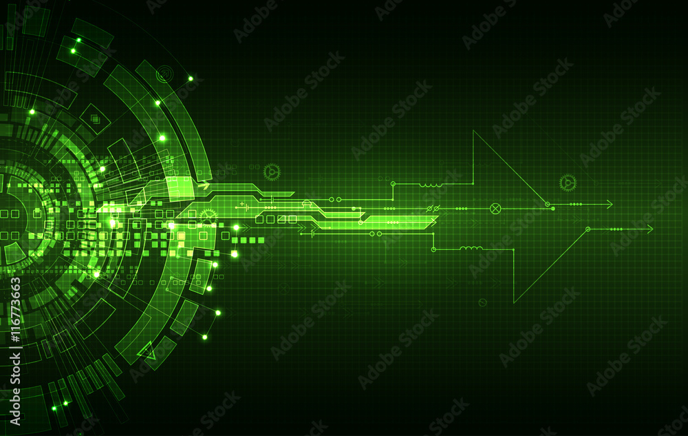 Abstract green digital communication technology background. Stock ...