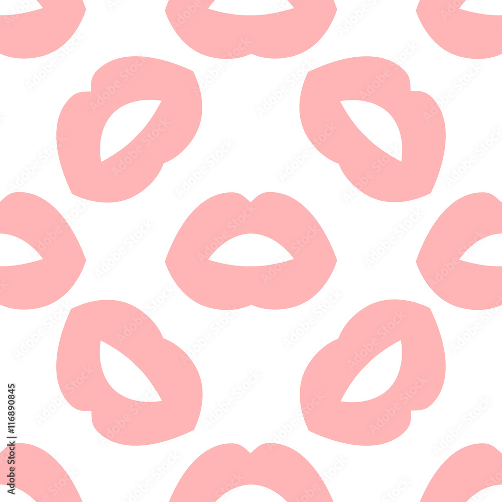 Vector seamless background. lips prints Stock Vector | Adobe Stock