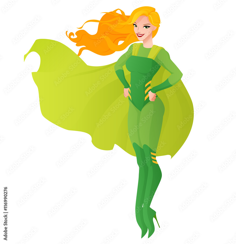 Female Superhero Green