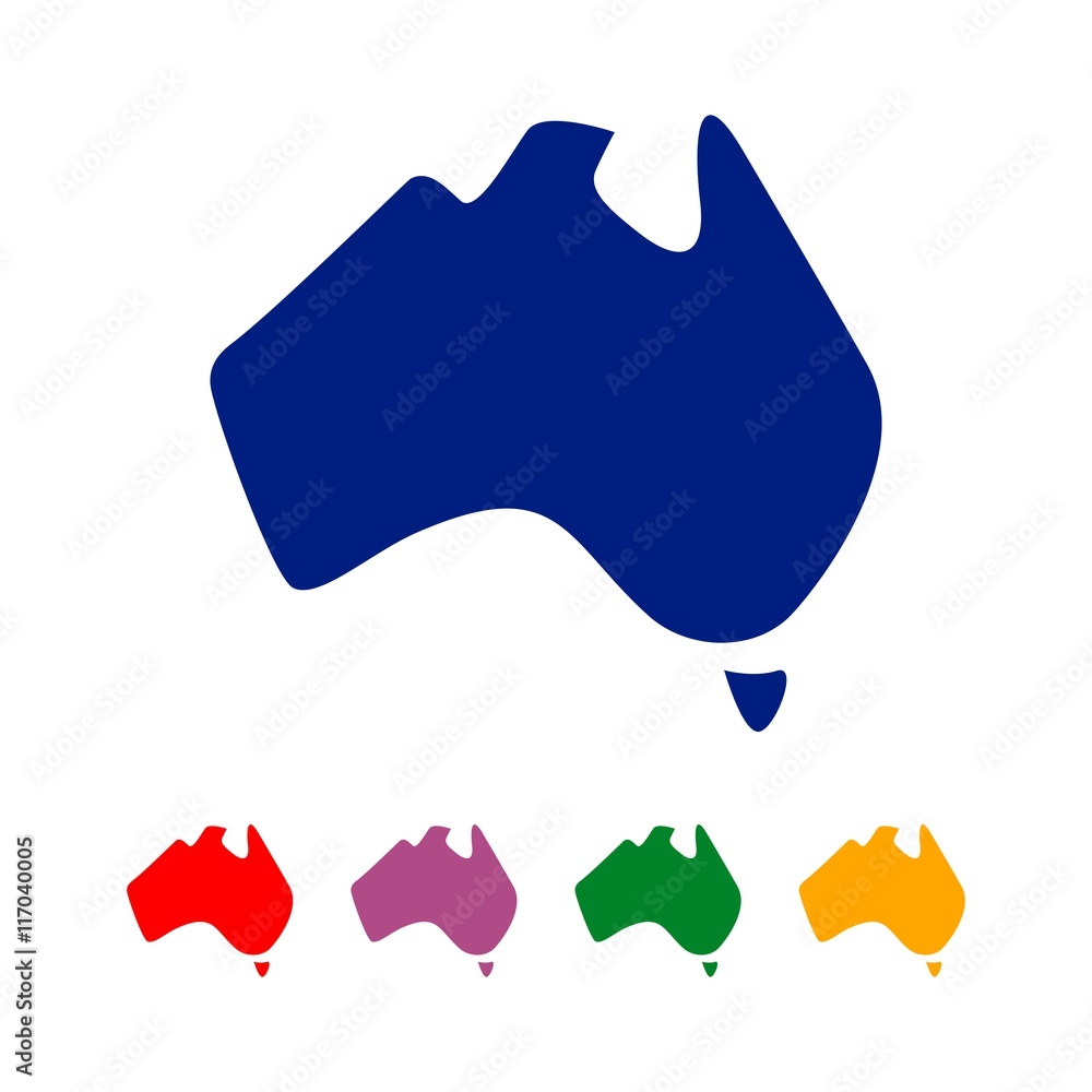 Abstract Australia Map Logo template Stock Vector | Adobe Stock
