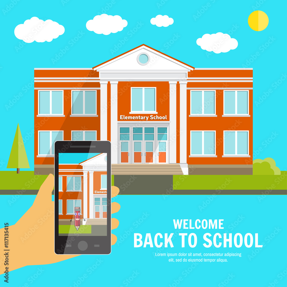 Welcome back to School background with place for your text. Stock ...