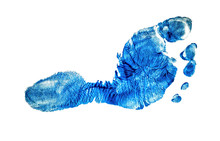 Foot Print - Blue Free Stock Photo - Public Domain Pictures