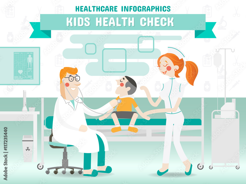 Kids Health Check Infographics Stock Vector | Adobe Stock