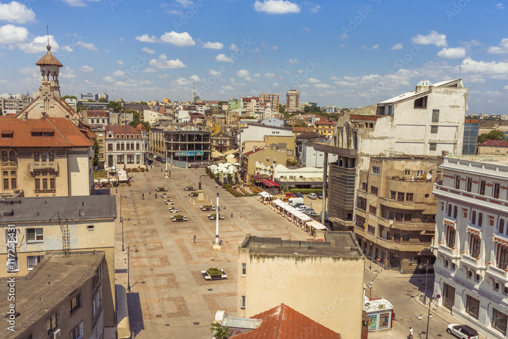 Constanta aerial view to old town. Constanta is the oldest continuously ...