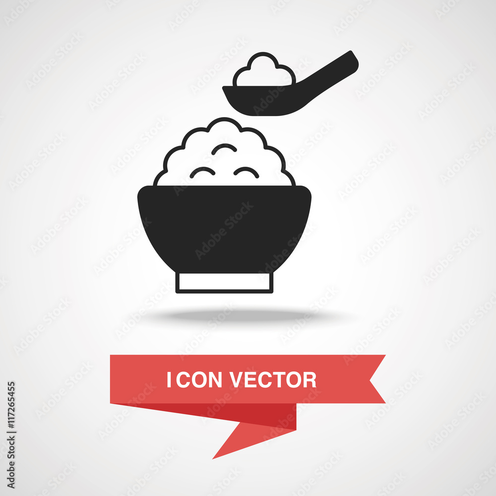rice icon Stock Vector | Adobe Stock