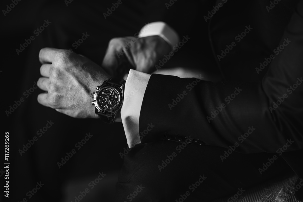 watch in a man Stock Photo | Adobe Stock