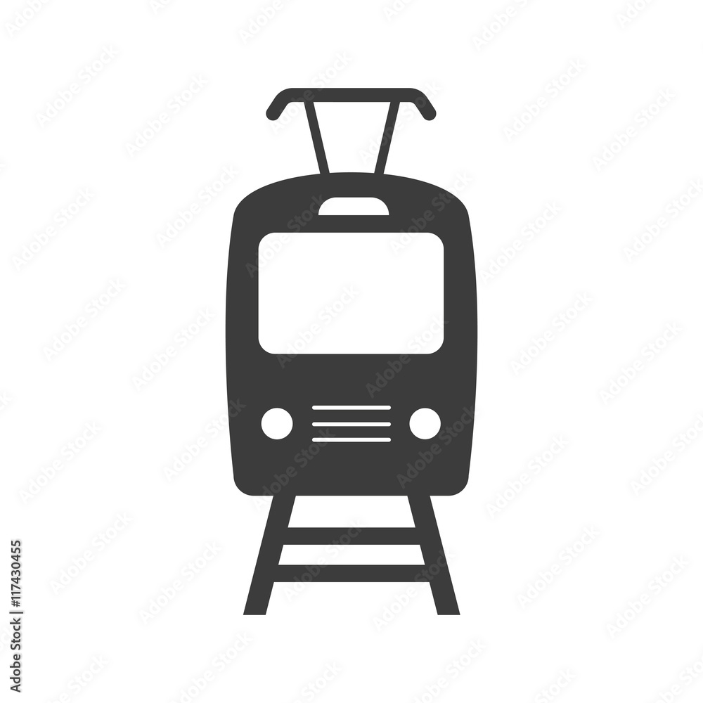 Tram icon. Tram Vector isolated on white background. Flat vector ...