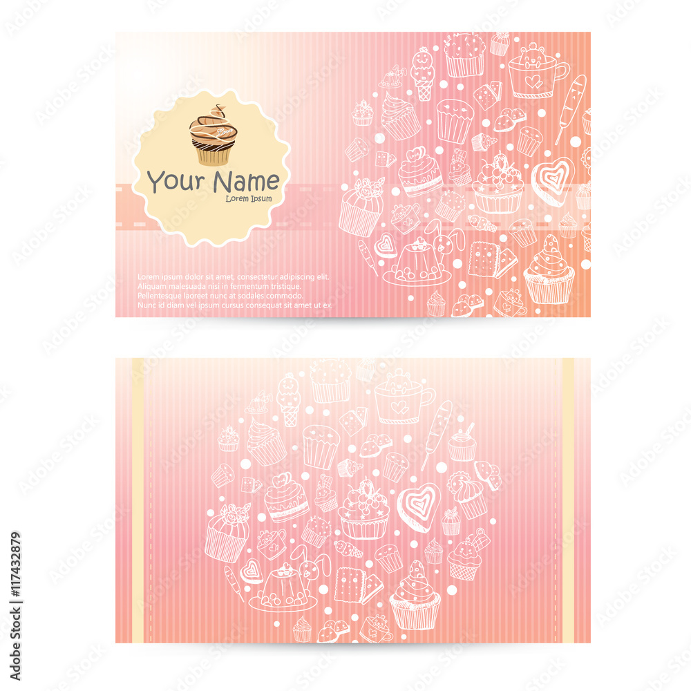 vector of bakery business card template design Stock Vector | Adobe Stock