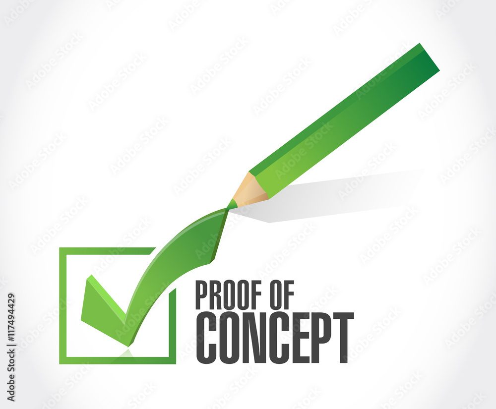 Ilustración de Stock proof of concept check mark sign concept | Adobe Stock