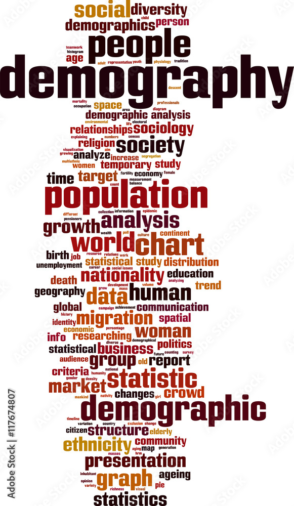Demography word cloud concept. Vector illustration Stock Vector | Adobe ...